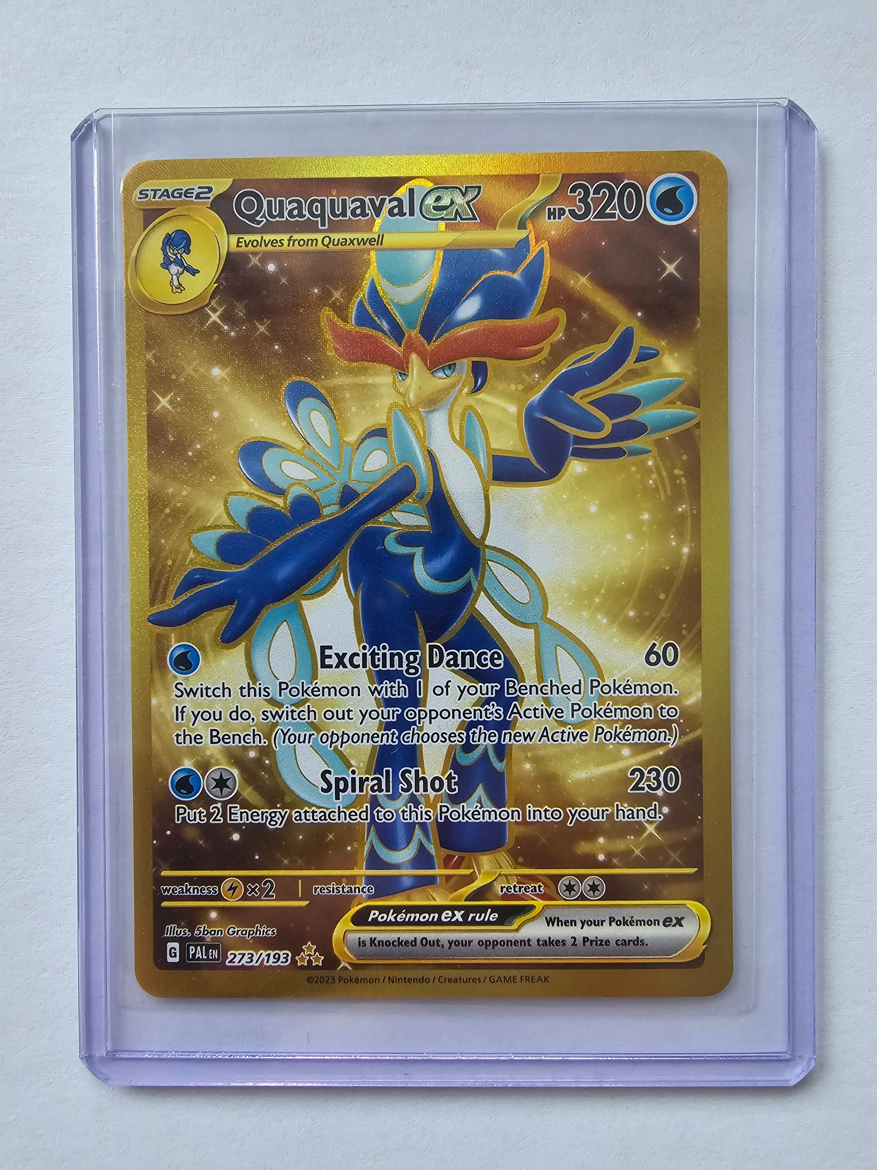 Quaquaval ex 273/193 Paldea Evolved Hyper Rare Gold Pokemon Card TCG