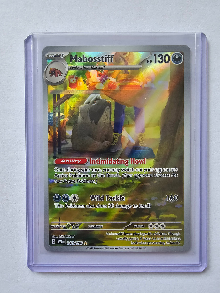 Mabosstiff 218/198 Scarlet & Violet Illustration Rare Pokemon TCG